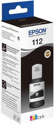 Original Epson Ink 112 C13T06C14A Black For EcoTank ET 5150 5160 6460 ...