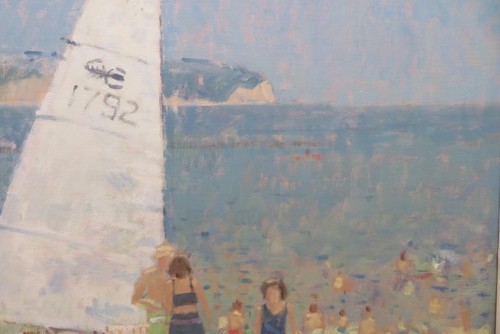 Stephen Brown RBA (1947-) Original Large oil painting BEACH AT BEER ...