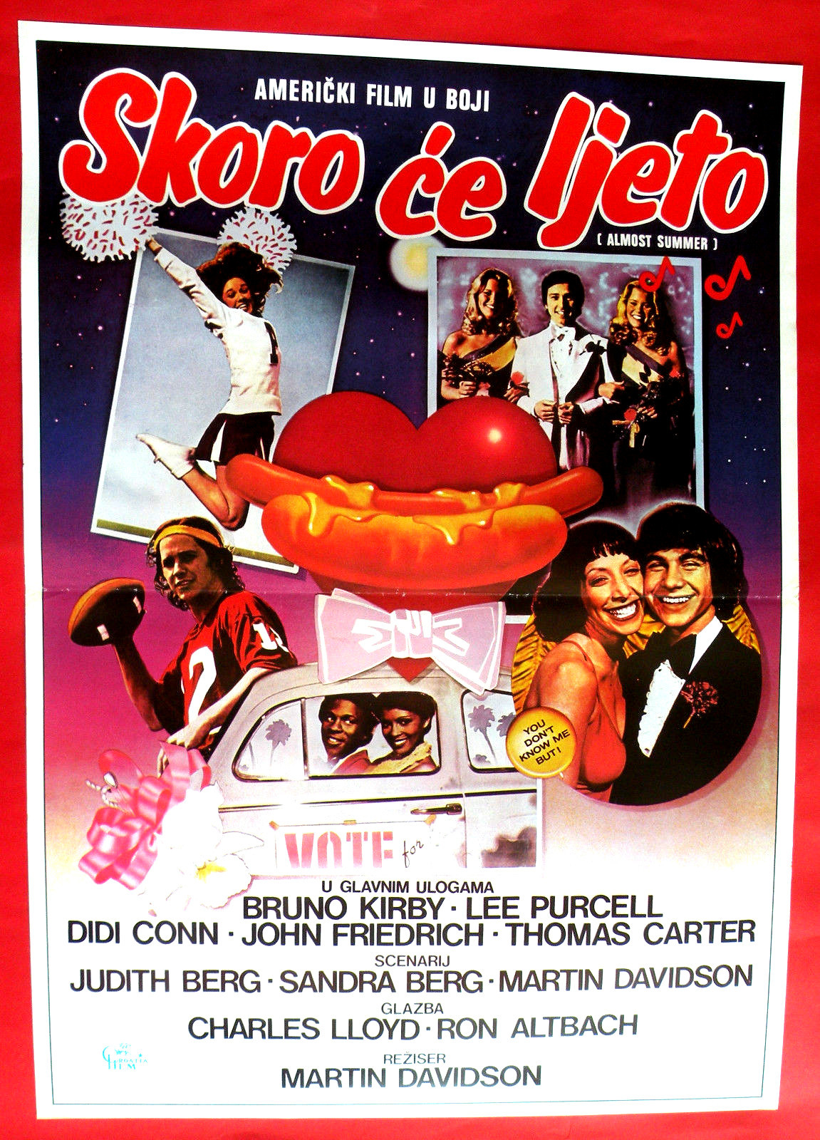 ALMOST SUMMER 1978 BRUNO KIRBY LEE PURCELL JOHN FRIEDRICH RARE EXYU ...