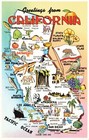 Postcard Map Greetings From California CA | eBay