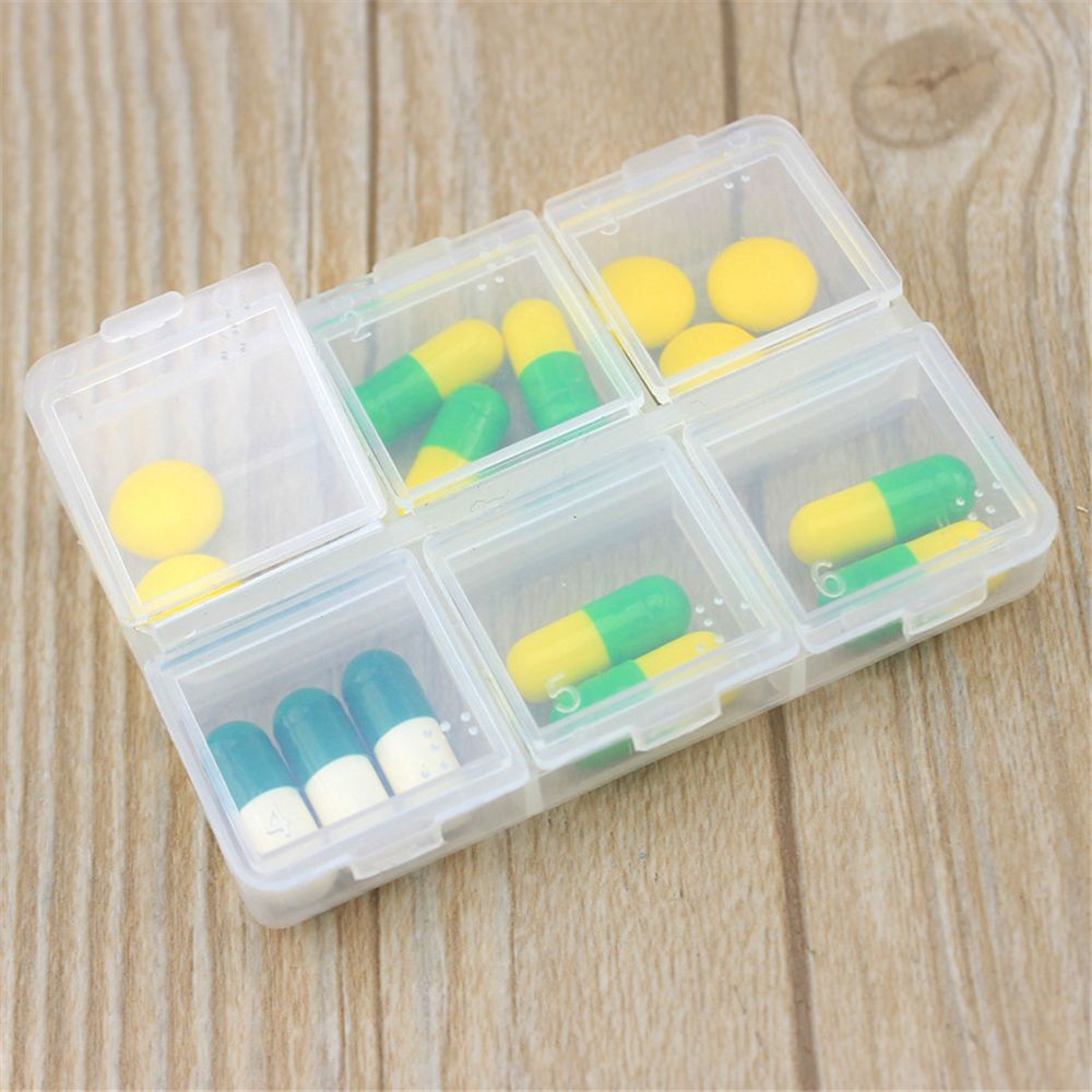 pcs Home Plastic Braille Case Pill Boxes Tablet Container 6-day ...