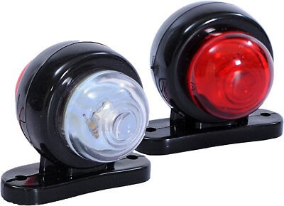 2x Mini Side Rubber Led Marker Lights Trailer Truck Lorry Camper ...