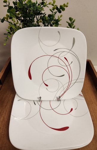 Corning Corelle Vitrelle Splendor Square Set of 6 Lunch Salad Plates 9 ...