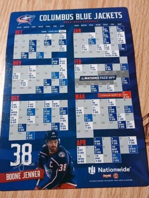 2024 - 25 Columbus Blue Jackets Schedule MAGNET BOONE JENNER | eBay