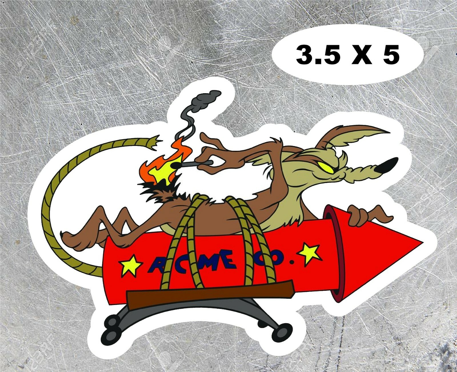 WILE E COYOTE ACME ROCKET STICKER DECAL LAMINATED | eBay