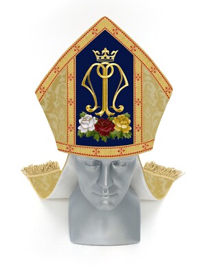 Gold/blue Bishop's Miter Mitre Vestment Mitre D'or Mitra Dorada Oro ...