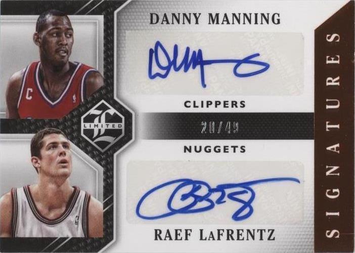 2015-16 Panini Limited - Limited Duos Signatures Danny Manning, Raef ...