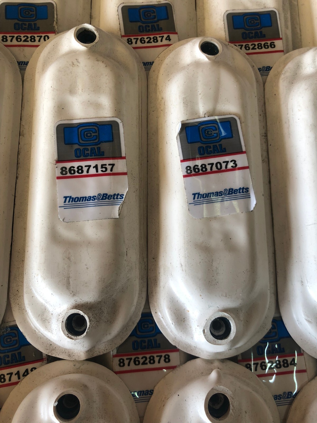 LOT OF (53) THOMAS & BETTS OCAL BLUE 2" WHITE PVC COATED CONDUIT BODY ...