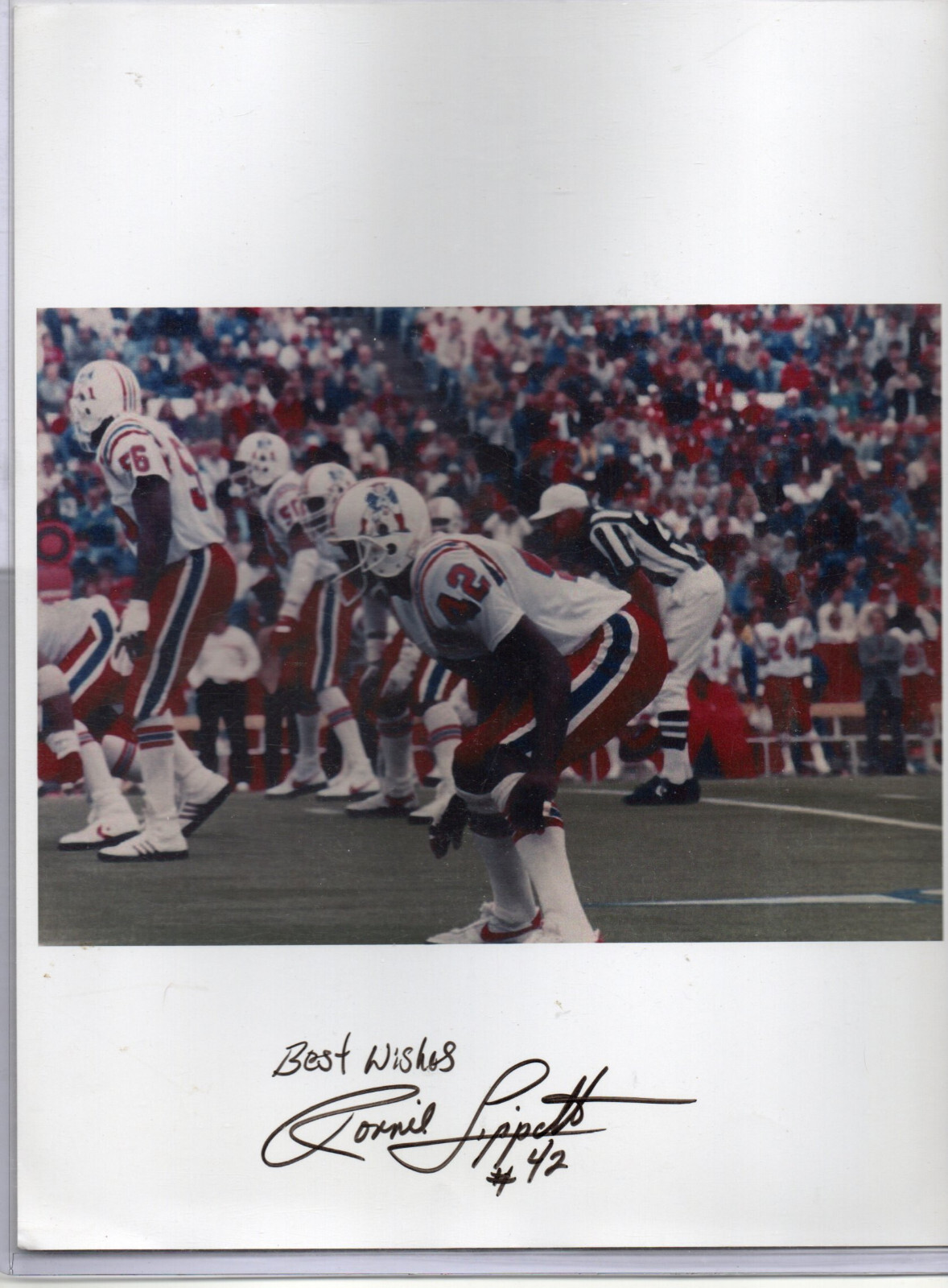 RONNIE LIPPETT AUTOGRAPH 8X10 PHOTO HAND SIGNED BEST WISHES PATRIOTS | eBay