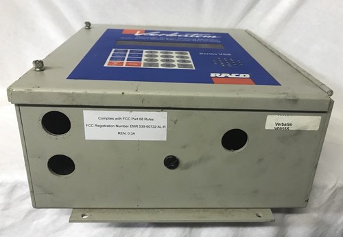 RACO VERBATIM Series VSS Remote Alarm Dialing Monitor SS Message ...