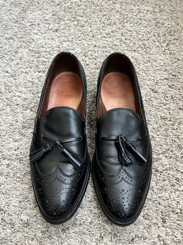 Allen Edmonds Manchester Dress Shoes 9.5 D Black Wingtip Loafers Tassel ...
