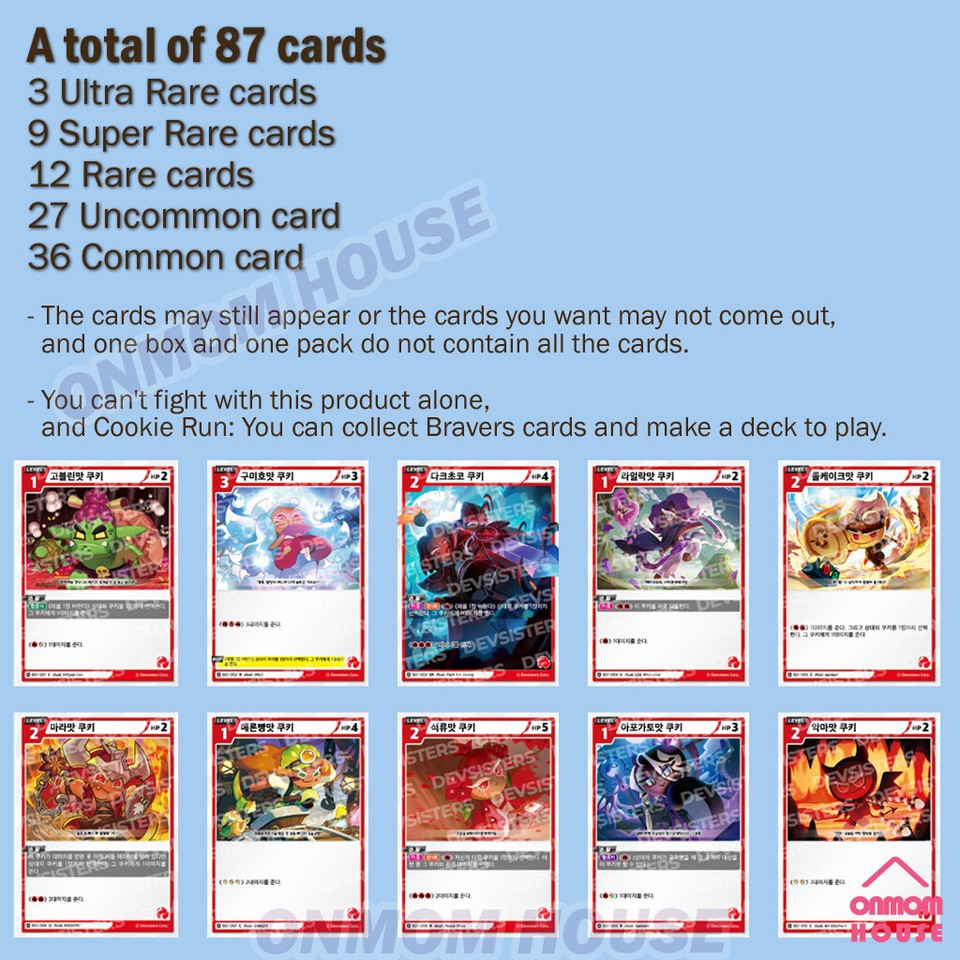 Cookie Run Kingdom Card Collection / CookieRun Braverse TCG Starter ...