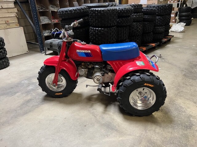 Honda ATC 70 DWT Polished Front Rear 18" Tires Rims Wheels 18x9.5-8 ...