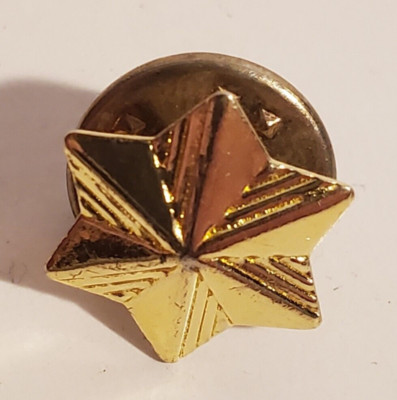 GIRL SCOUTS OF AMERICA GSA MEMBERSHIP STAR UNIFORM SASH PIN GOLD-TONE ...