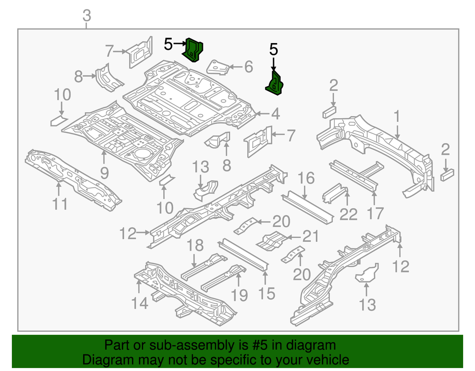 Genuine Kia Rear Floor Pan Reinforcement 65662-C5000 | eBay