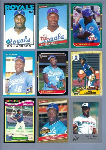 Bo Jackson 9 Card Rookie Lot - Topps + Traded / Donruss + Rookies / Fleer/ TRU | eBay