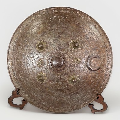 18-19th C Indo Persian Ottoman Empire Shield Dahl Steel Islamic War ...