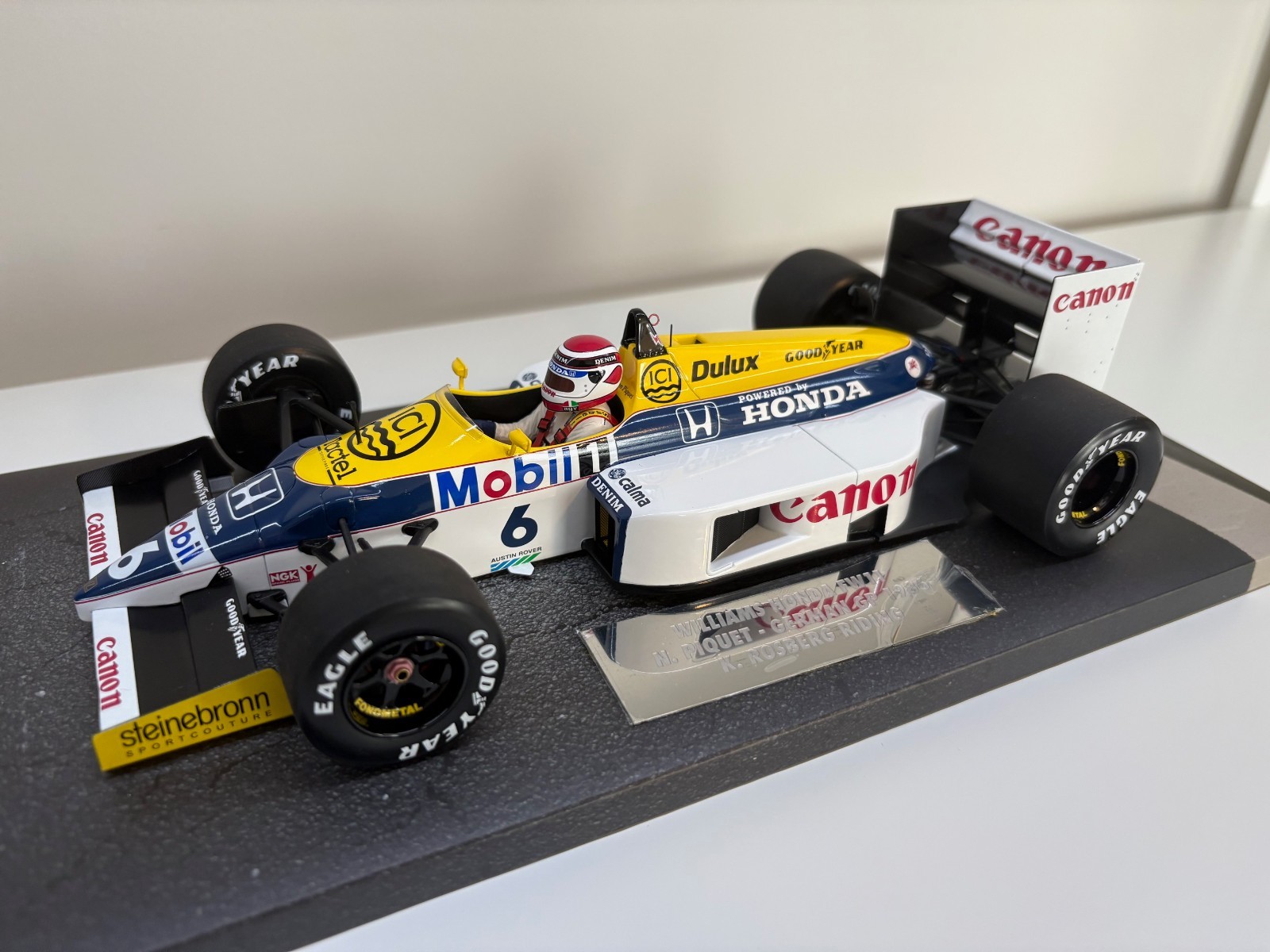 NELSON PIQUET - GERMAN GP 1986 w/KEKE ROSBERG RIDING - 1/18 WILLIAMS ...