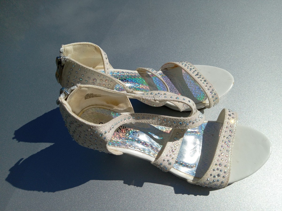 Silver Pageant Shoes For Girls