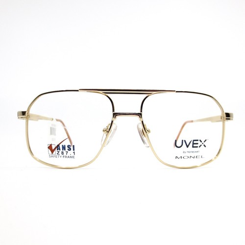 Uvex by Honeywell PC250A gld Safety Eyeglasses Frames gold Aviator 54 ...