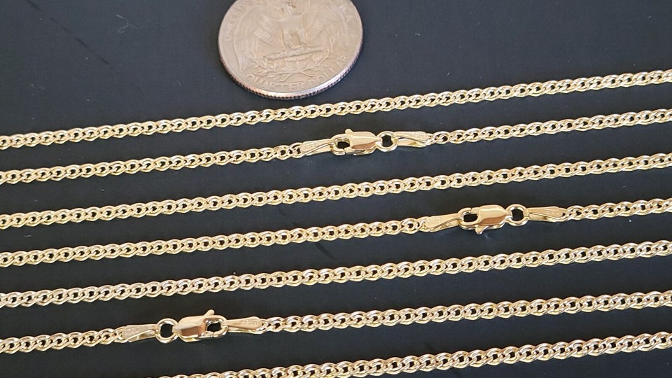 14 k Solid Yellow Gold 2.50mm Grand Nonna Chain Necklace 16”,18”,20”,22 ...