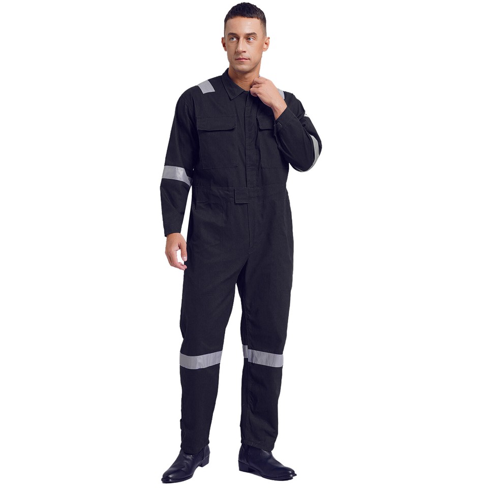 Mens Coveralls Jumpsuit Work Overalls One-piece Dustproof Dungarees ...