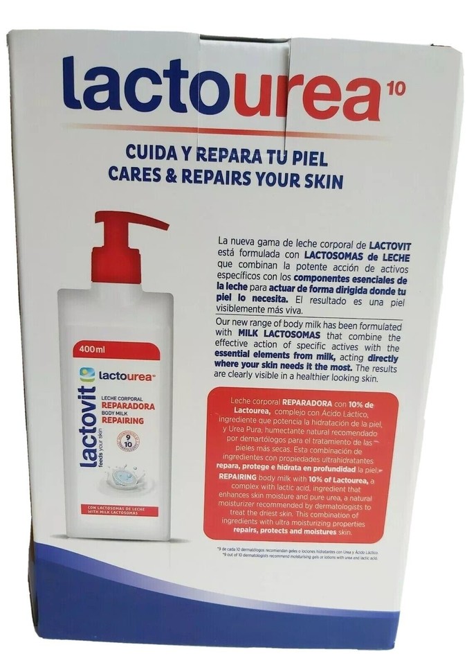 2 PACKS /13.53 fl. oz. LACTOVIT LACTOUREA BODY MILK CREAM REPAIRS ...