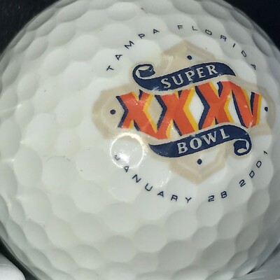 2001 Super Bowl XXXV Tampa Florida Football Logo Golf Ball (A-8-10 ...