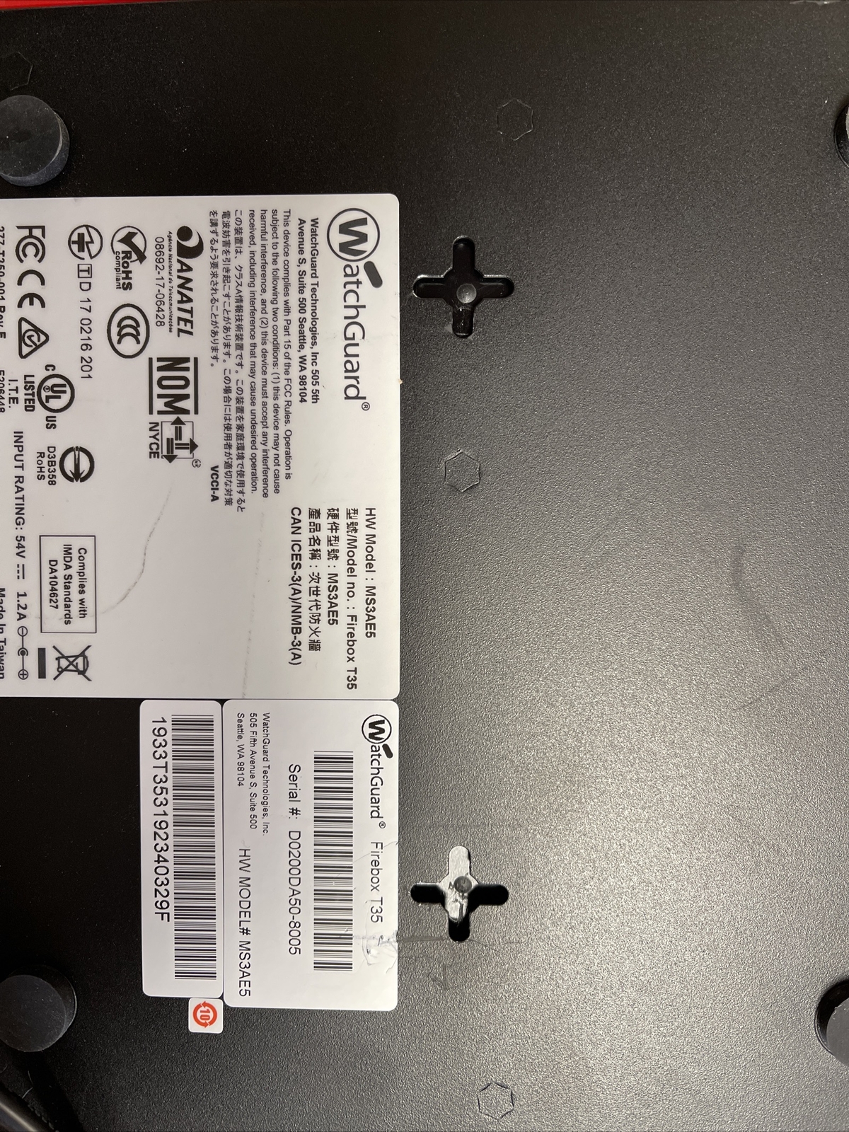 WatchGuard Firebox T35 Network Security Firewall Appliance MS3AE5 | eBay