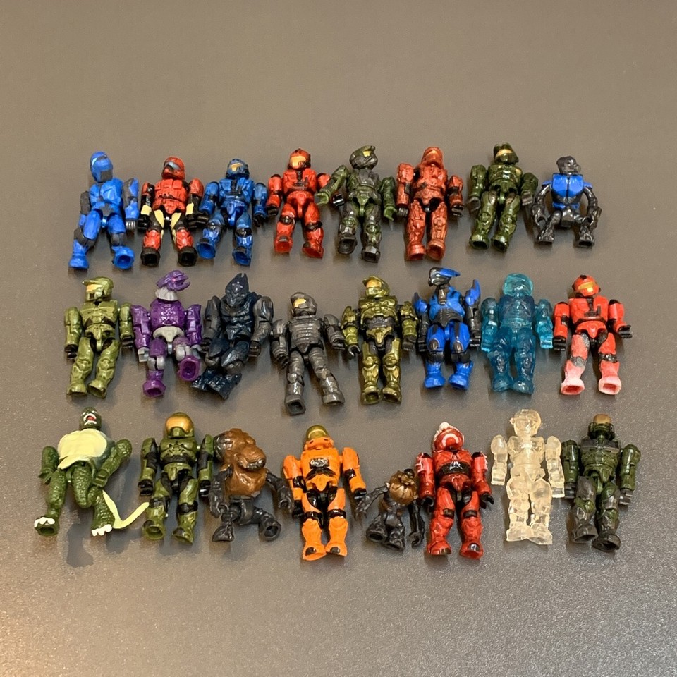 New 54Pcs (24 Figures +30 Gun) HALO Mega Bloks CONSTRUX Unsc Elite ...