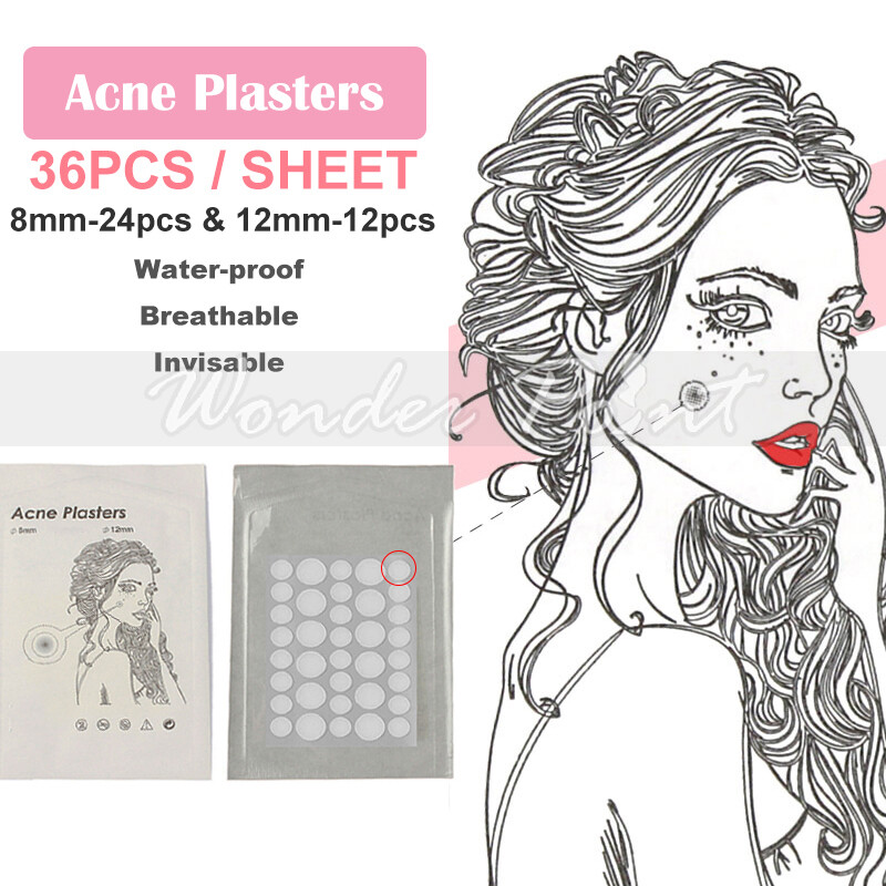 Acne Plasters 36 PCS/Sheet Invisible Facial Care Anti Pimple Acne ...