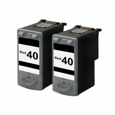 2 x Ink Cartridge PG-40 Black for Canon IP2400 MP150 MP460 MP470 MX300 ...