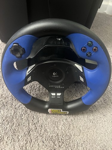 Logitech Driving Force Feedback Racing Steering Wheel ONLY PS2/PC ...