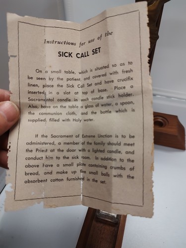 Crucifix Sick Call Kit Exorcism Last Right Holy Water Catholic Priest ...