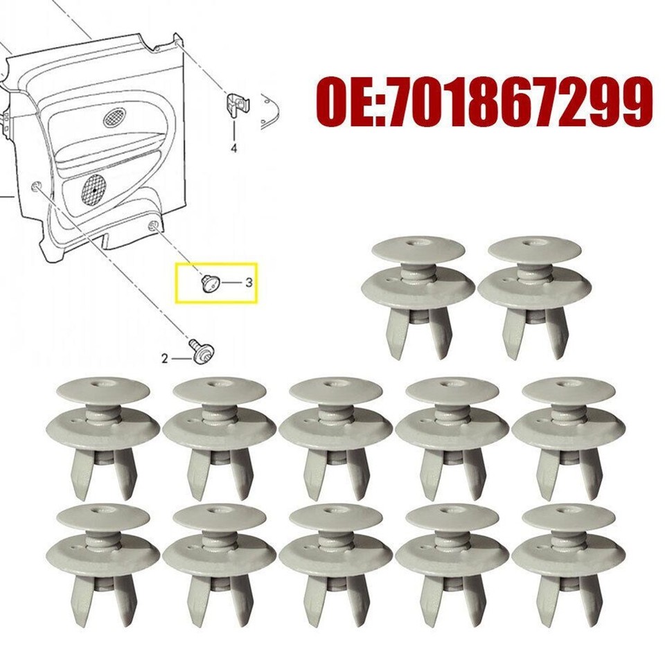 Lining Clips Car Trim Panel Trim Fixing Clips Plastic 701867299 ...