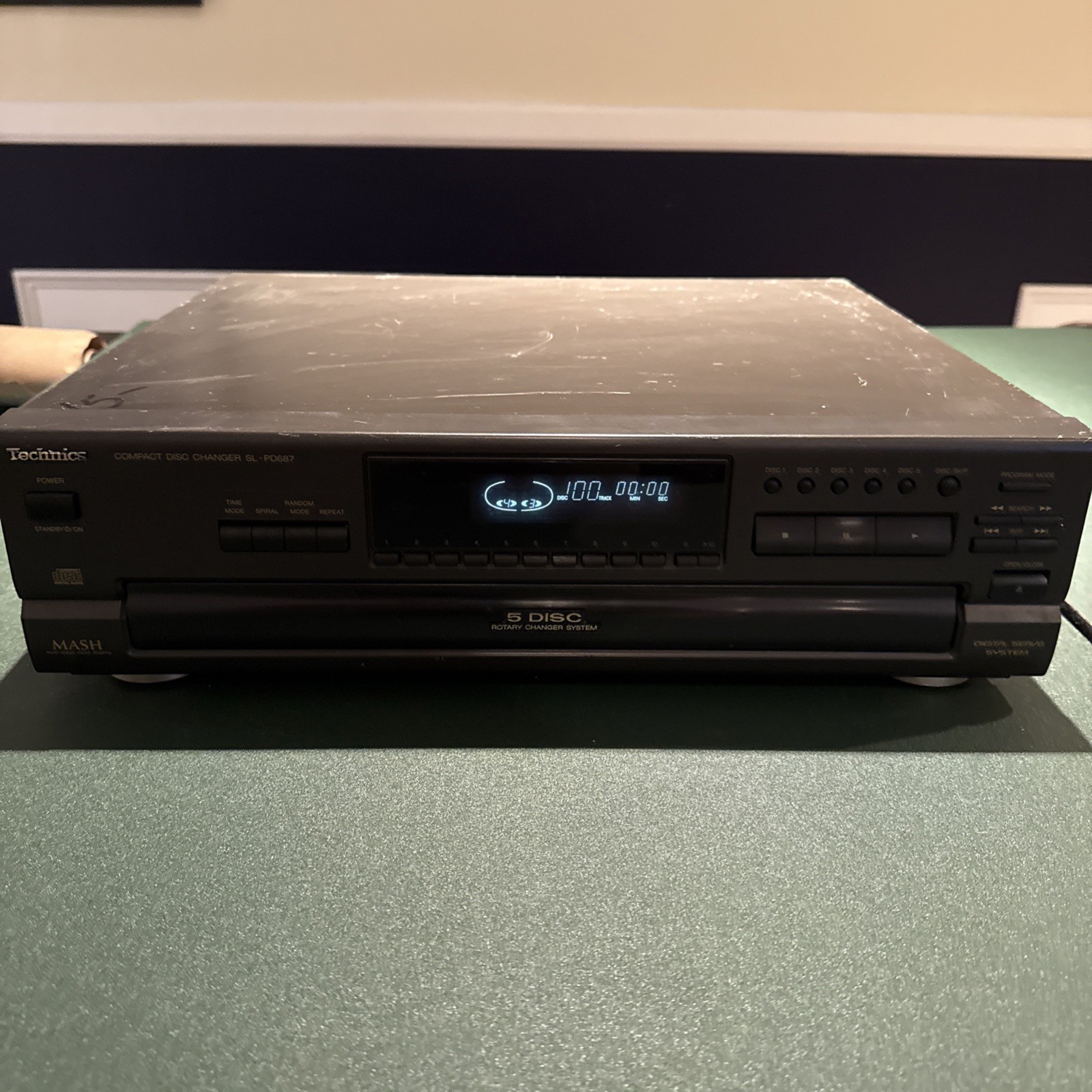 TECHNICS SL-PD687 5-Disc CD Player Changer Carousel 1996 Model No Power Cord* | eBay