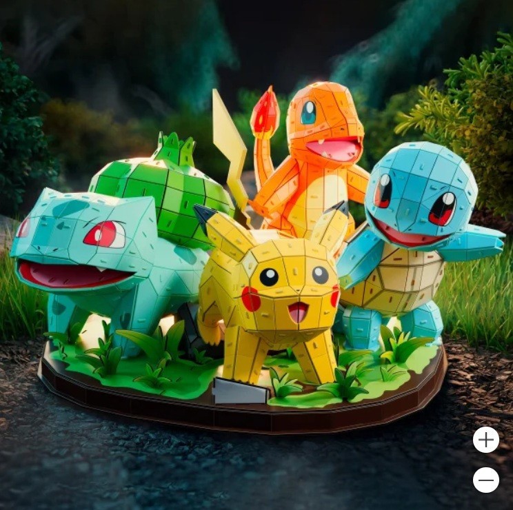 4D Build Pokémon Starter Set 3D Model Kit PIKACHU CHARMANDER BULBASAUR ...