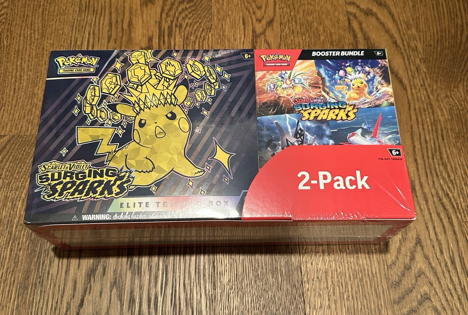Pokemon Surging Sparks ETB & Booster Bundle Costco 2-pack. Factory ...