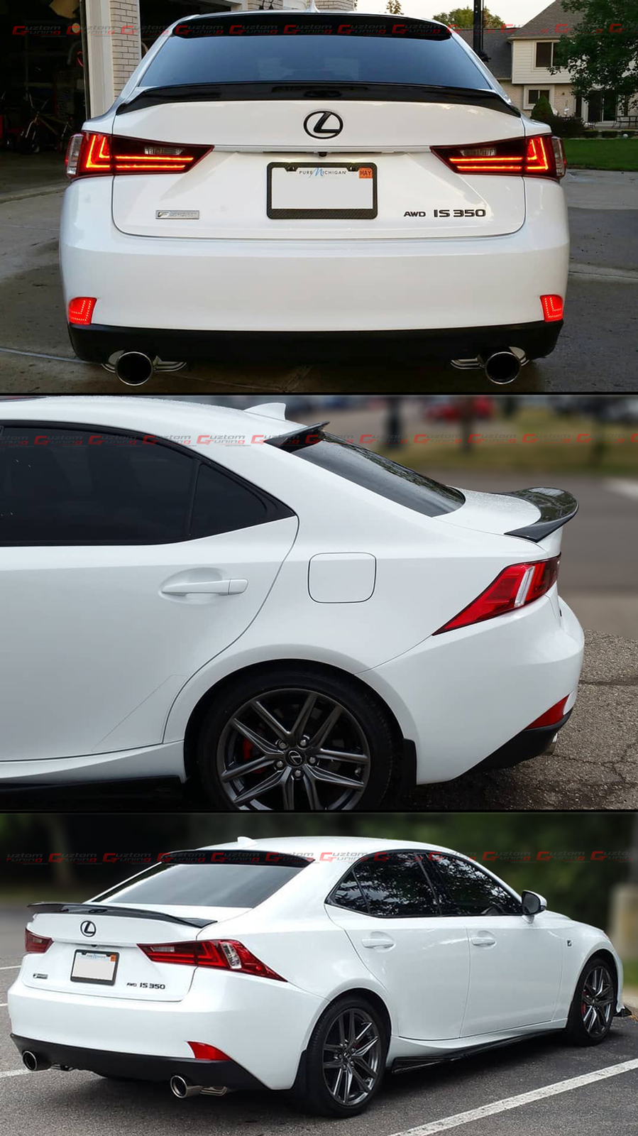 FOR 14-20 LEXUS IS300 IS350 IS200 VIP JDM CARBON FIBER REAR WINDOW ROOF ...