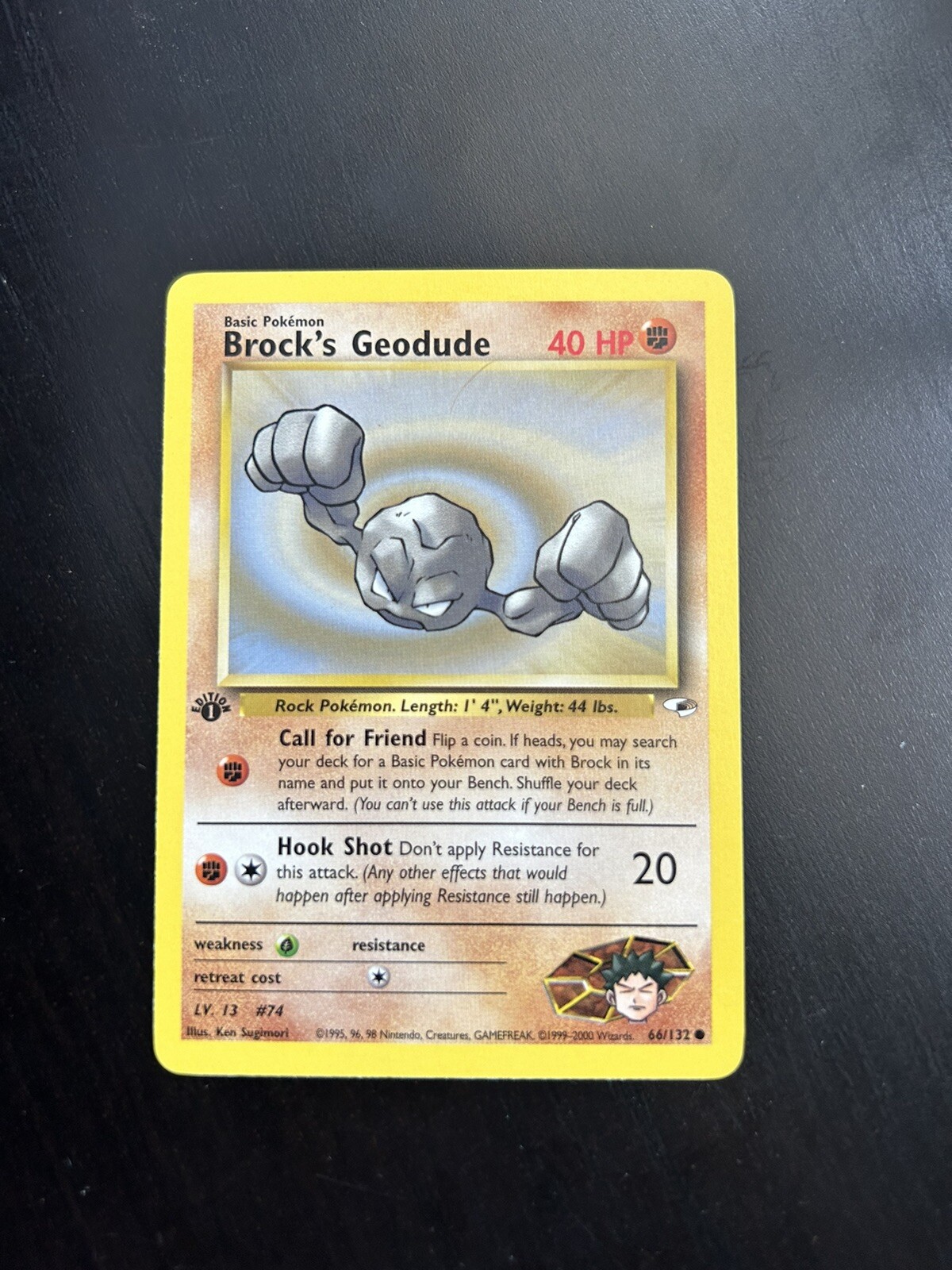 Pokémon TCG Brock's Geodude Gym Heroes 66/132 Regular 1st Edition ...