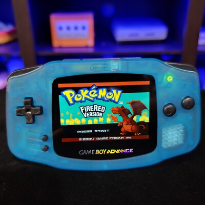 Blue Game Boy Advance GBA Console with iPS V5 Backlight Backlit LCD | eBay