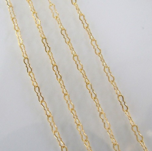 24 Inch 14k Gold Filled 5.4x1.6mm Krinkle Chain Necklace Assembled by ...