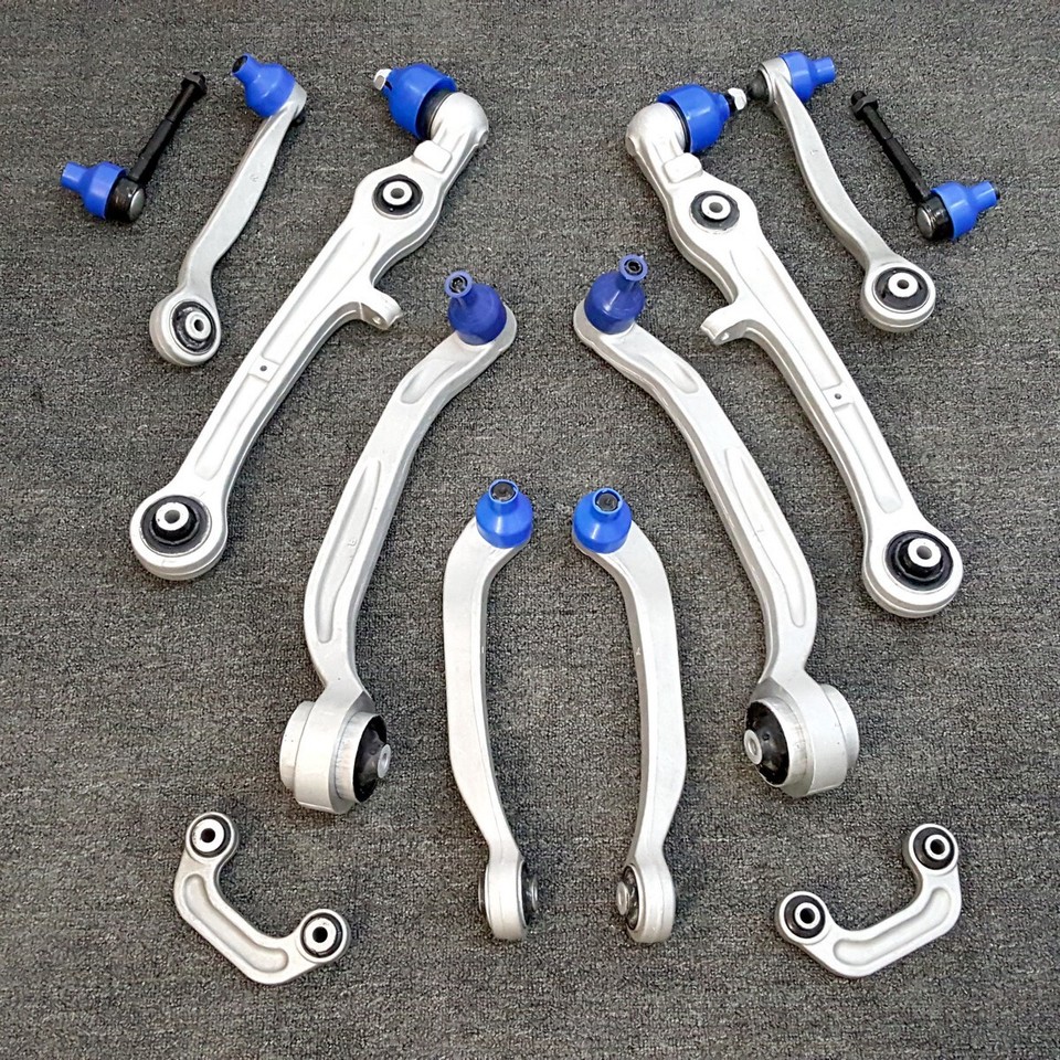 Front Upper Lower Control Arm Tie Rod Ends Kit For Audi A6 C6 2.0 2.7 3 ...
