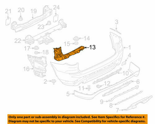 OEM BMW X3 G01 X3 18D TX11 TX12 GUIDE FOR BUMPER SIDE LEFT 51127400665 ...