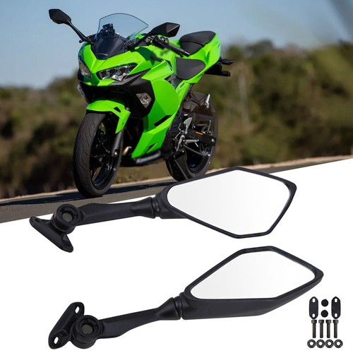 Adjustable Motorcycle Rearview Mirrors For 2011-2018 Ninja 250 ZX 6R ...