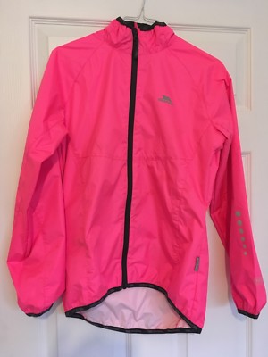 Trespass Shocking pink waterproof pack away zip jacket XS | eBay UK