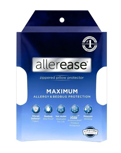 AllerEase Pillow Protector Cover White Allergy & Bed Bug Zippered Stand Queen 22415294287| eBay