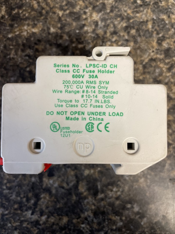 Littelfuse LPSC-ID CH Class CH Fuse Holder, 600V, 30A, 3 Pole - USED | eBay