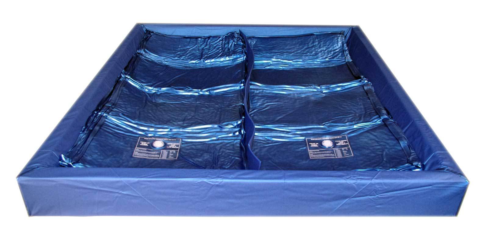 Boxspring Optik Wasserbett "Edinburgh" komplett, Komforthöhe, Mesamoll ...