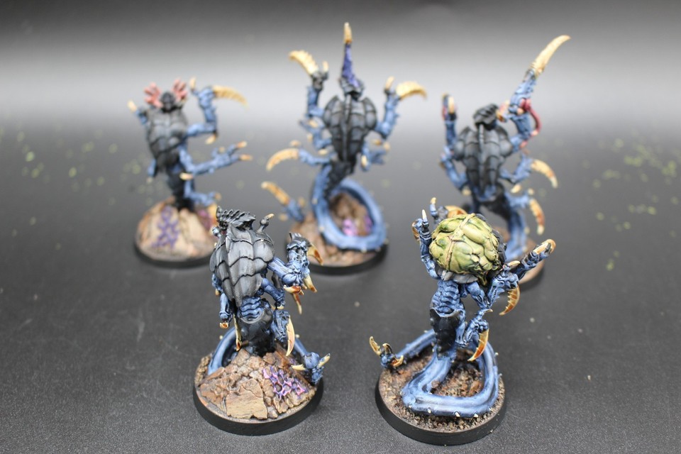 Warhammer 40k Tyranid Kill Team Raveners Unit Painted | eBay